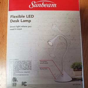 Sunbeam | Office | Sunbeam Flexible Led Desk Lamp In Black Or White ...